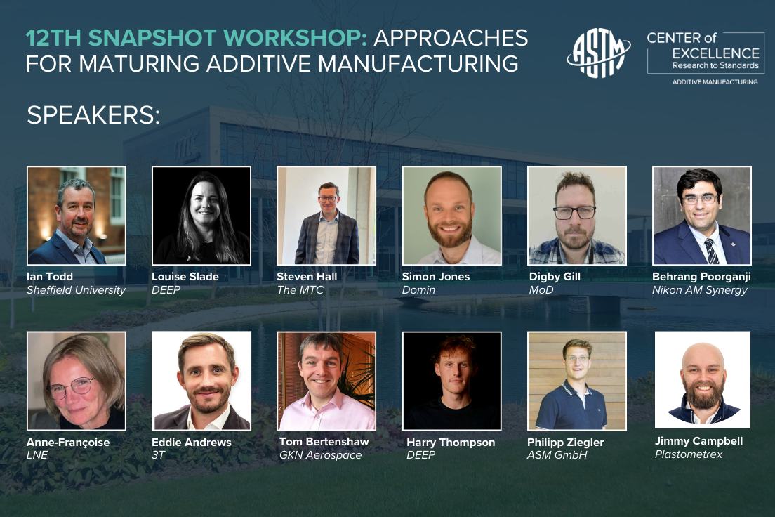 12th Additive Manufacturing Center of Excellence Snapshot Workshop - AM CoE
